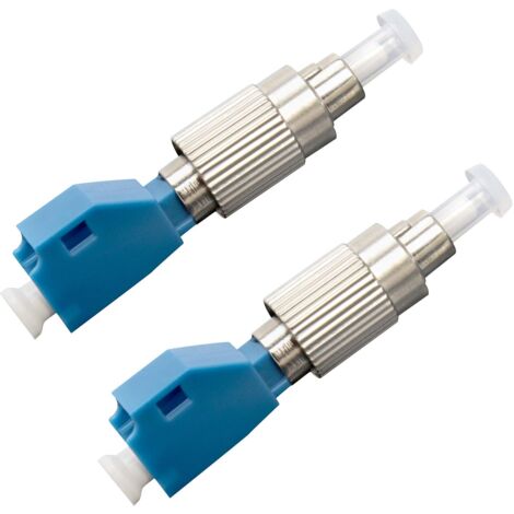 Glasfaser-Adapter, Glasfaser-Stecker, FC-Stecker 2,5 mm auf LC-Buchse 1 ...