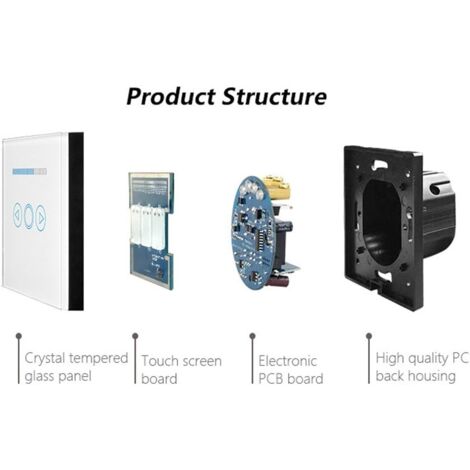 Touch-Dimm-Dimmerschalter mit Kristallglas-Fernbedienung – Smart Switch ...