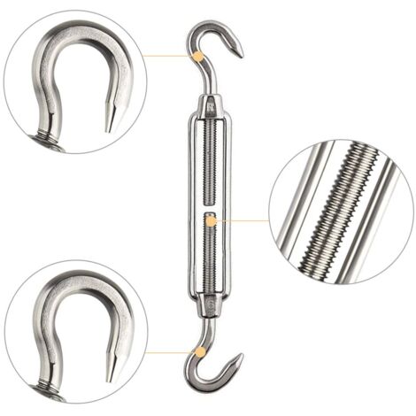 6 Stück Kabelspanner M6 Kabelspanner aus Edelstahl 304, verstellbarer ...