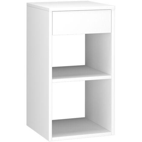 Mesa de noche Dany, Blanco, 35 x 65 cm, Vicco