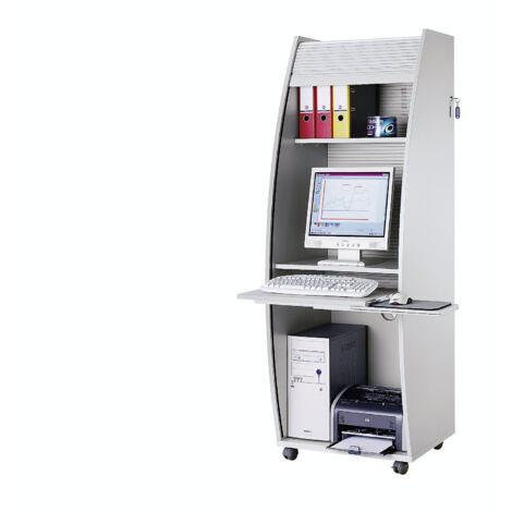 eurokraft pro, Armoire mobile pour ordinateur à rideaux en