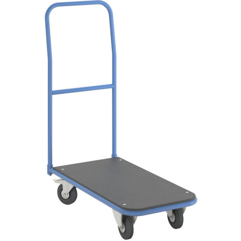 eurokraft pro, Chariot plate-forme, plateau en MDF, avec barre