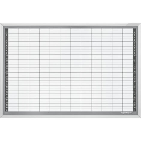magnetoplan, Kit de planning mensuel, type CC, acier émaillé,