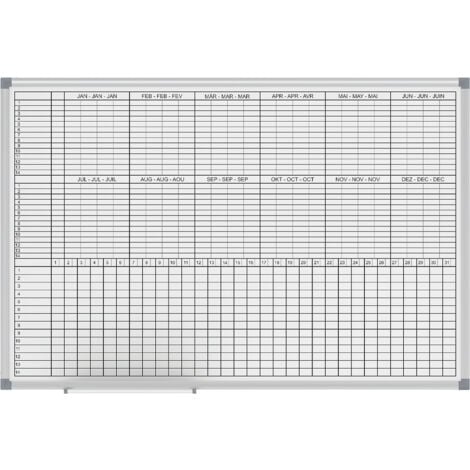 MAUL, Tableau planning MAULstandard, planning mensuel/annuel,