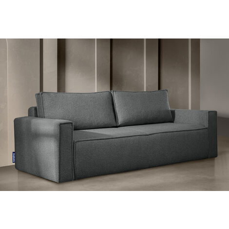 KONSIMO NAPI II Sofa 3 Sitzer, mit Schlaffunktion, Modern, grau