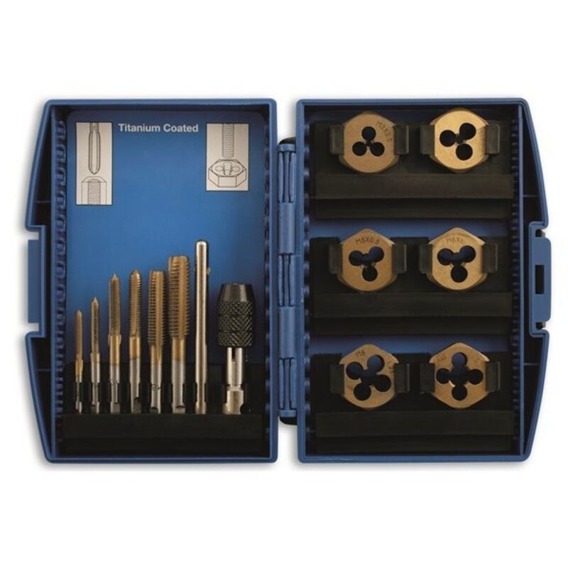 Laser Tools Metric Tap & Die Set 13pc 4026