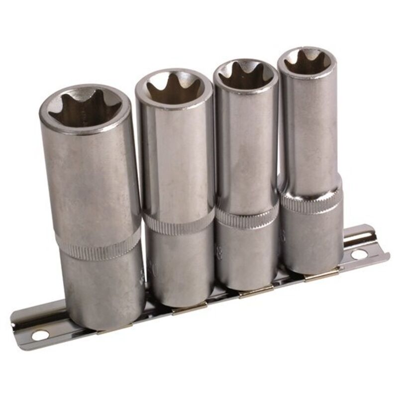 Laser Tools Inverted Deep Torx Star Socket Set 1/2""D E16 to E24 4pc 3392