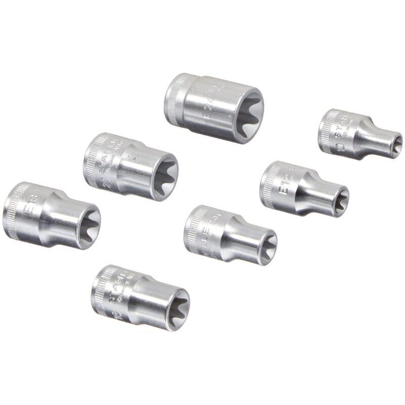 Stahlwille 1/2in Drive Inverted TORX Socket Set 7 Piece E10 - E24 Boxed ...