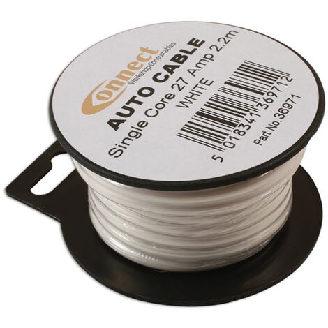 Connect Mini Reel Automotive Cable 27A White 2.2m 36971
