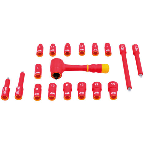 Laser Tools Metric Insulated Socket Set 1/4""D 18pc VDE/GS Approved 6145