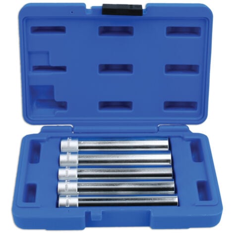 Laser Tools Metric Extra Deep Socket Set 3/8""D 5pc Single Hex 120mm ...