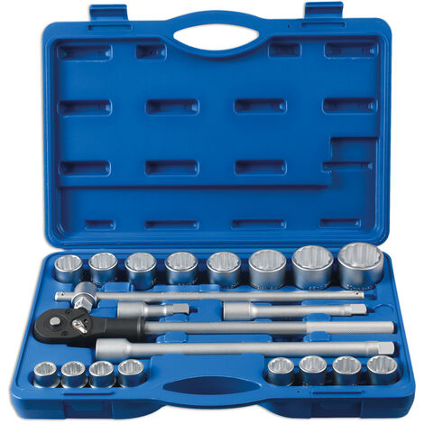 Laser Tools Metric Socket Set 3/4""D 21pc Bi Hex 12pt 19mm to 50mm 6854