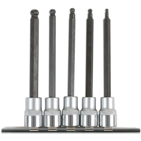 Laser Tools Long Ball End Hex Socket Bit Set 3/8""D 5pc 6765
