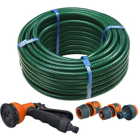 Faithfull PVC Reinforced Hose 15m Fittings & Spray Gun FAIHOSE15AV