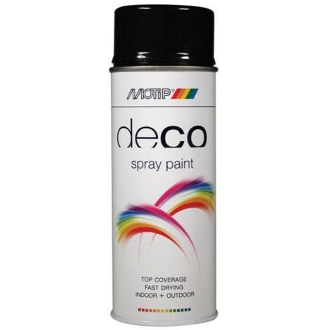 MOTIP® Deco Spray Paint High Gloss RAL 9005 Deep Black 400ml MOT01602