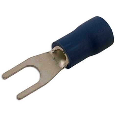 Connect Blue Fork Terminal 6.4mm 100pc 30192