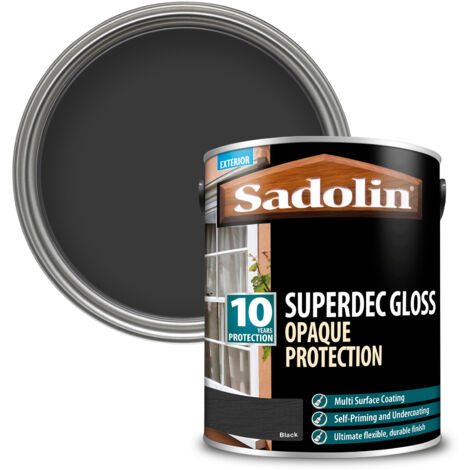 Sadolin Superdec Opaque Wood Protection Black Gloss 5 litre SAD5028855