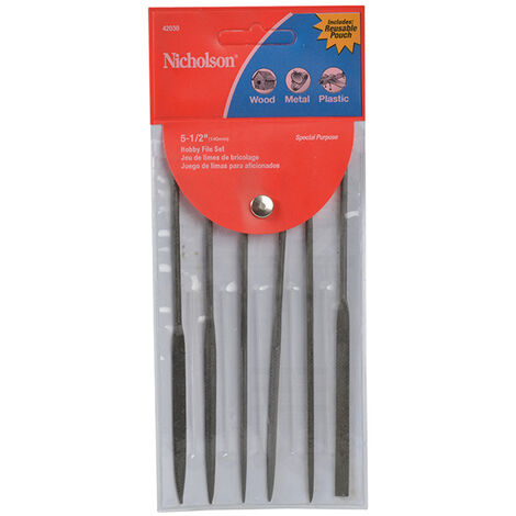 Crescent Nicholson® Red Wallet Needle Mini File Set 6 Piece 42030 NICMFSET