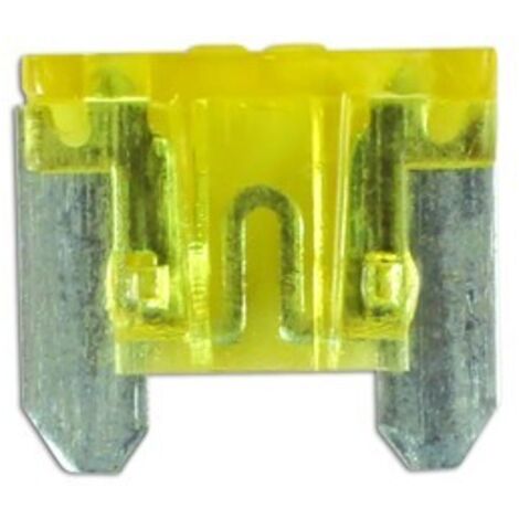 Connect Low Profile Mini Blade Fuses 20A, Yellow 25pc 30442