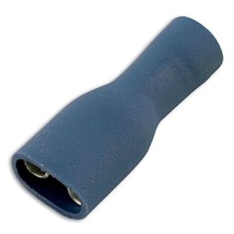 Connect Blue Female Fully Ins. Push-On 4.8mm 100pc 30172