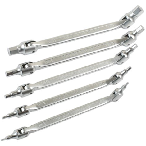 Laser Tools Double Ended Flexible Hex Bit Set 5pc 7480