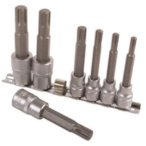 Laser Tools Ribe Socket Bit Set 3/8""D, 1/2""D 7pc 2900
