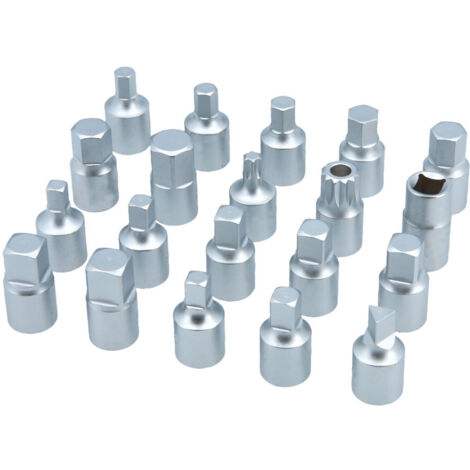 Laser Tools Sump Plug Key Set 3/8""D 20pc 7365