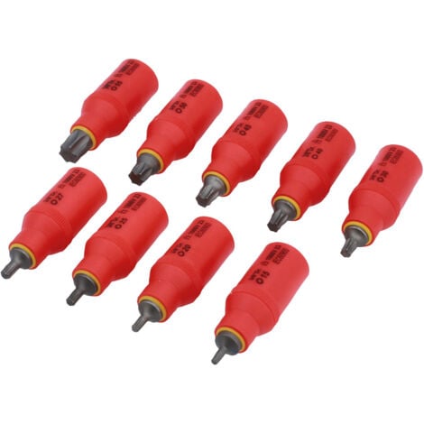 Laser Tools Insulated Torx Star Bit Socket Set 3/8""D 9pc 1000v AC 1500v DC 8545
