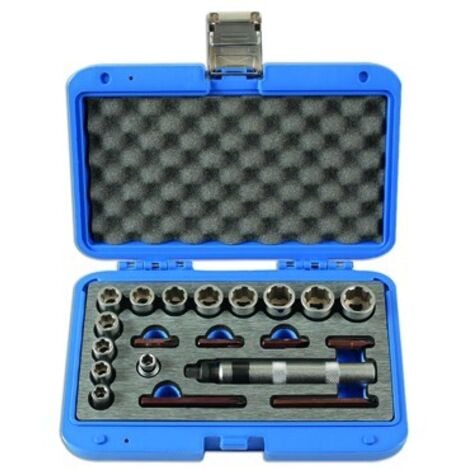 Laser Tools Damaged Nut and Screw Remover Set 3/8""D 20pc 6219