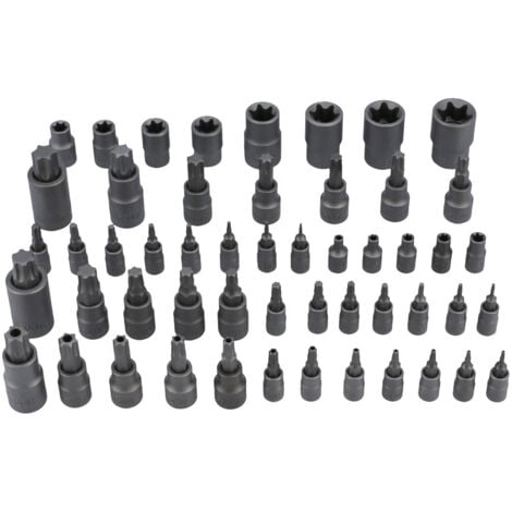 Laser Tools Master Torx Socket Set 52pc Inverted Male And Tamper 8349