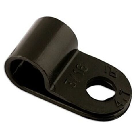 Connect Black Nylon P-Clip 6.0mm 100pc 30351