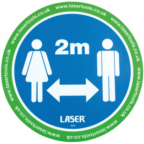 Laser Tools Laser Tools Floor Sticker 2m Distancing 6pc 8054