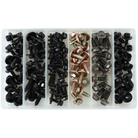 Connect Assorted Metal Body Screw Trim Fasteners 100pc 35993