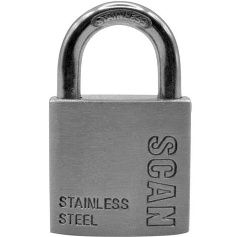 Scan Stainless Steel Padlock 32mm For Outdoor Applications SCAPLSS32