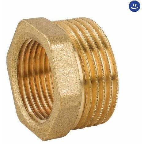 Raccordo di riduzione maschio femmina in ottone giallo serie c018 2x1 CAVALETTO