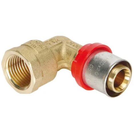 Raccordo curvo femmina a pressare per tubo multistrato modello cobrapress 1" ø32x3 TIEMME