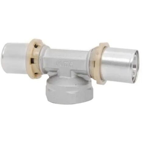 Raccordo a t femmina a pressare per tubo multistrato modello 408 sempiter 3/4" Ø16x2 ICMA