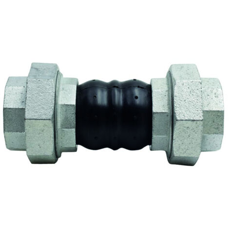 Giunto elastico filettato in gomma femmina femmina 11/4" - ingombro 200 mm