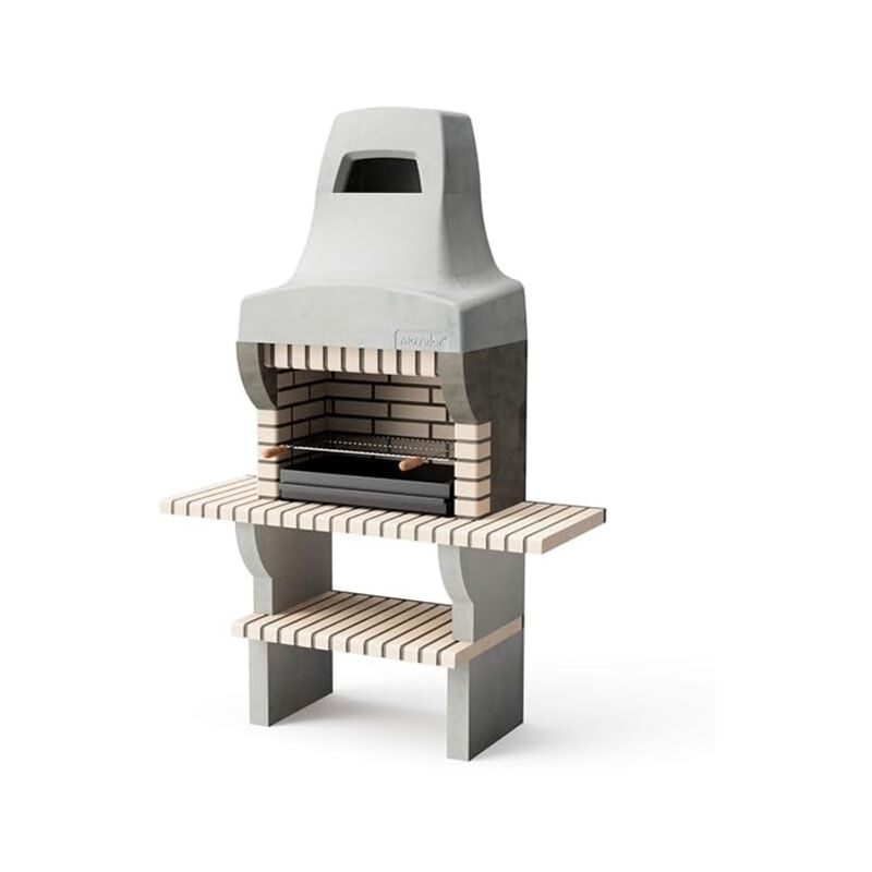 MOVELAR - Barbecue en Béton Préfabriqué avec tréteaux latéraux mini ...