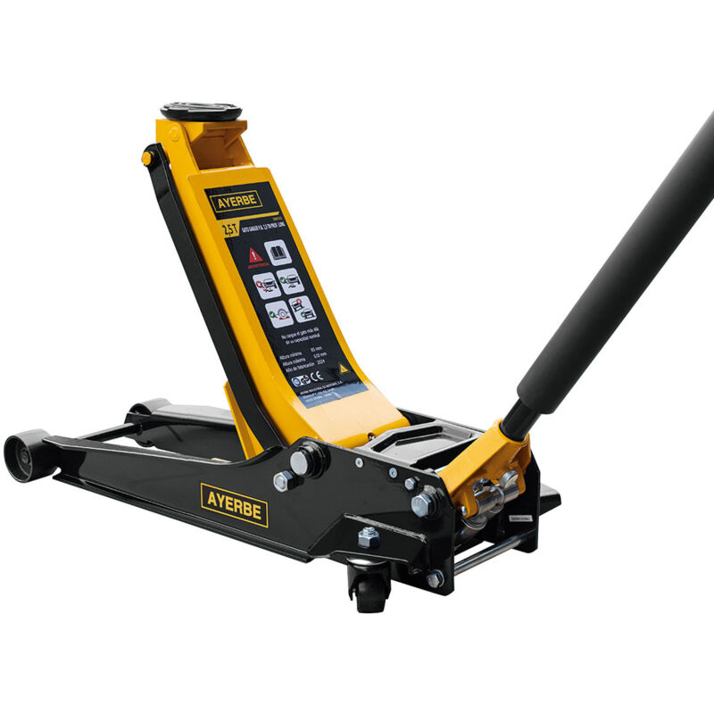 Cric hydraulique garage profil bas professionnel 2,5 tonnes hauteur 85 ...