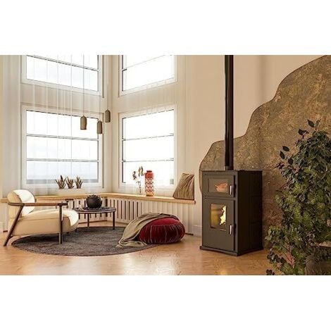Poêle à Granulés Avec Four Joima Vitta Nature 8 kW - Fonctionne sans ...