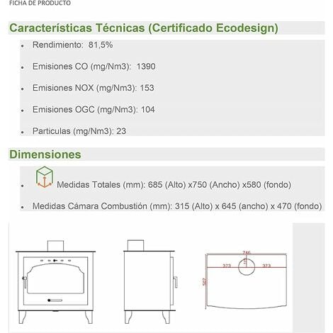 JOIMA - Poêle à Bois Modèle JABALON 9 kW