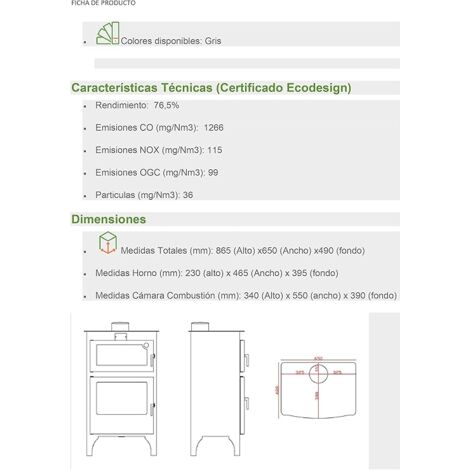 JOIMA - Poêle à Bois Joima Modèle MULHACÉN avec PIEDS 11,60 kW