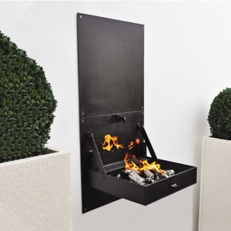 TUOZI - Barbecue mural fixe pour bois et charbon modèle WALL iBBQ avec ...