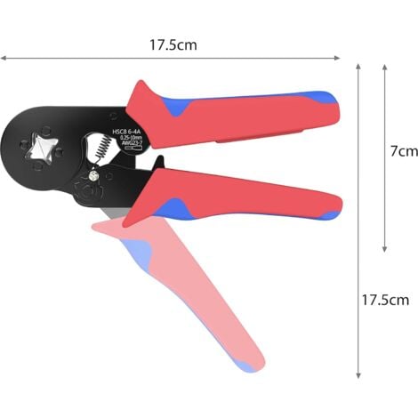 Pince à sertir pour cosses électriques 0,25 mm2 - 10 mm2 Outil de sertissage pour électricien ...