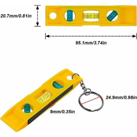 Niveau à Bulle, 3 Directions Mini-Niveau à Bulle, Avec Porte-Clés et ...