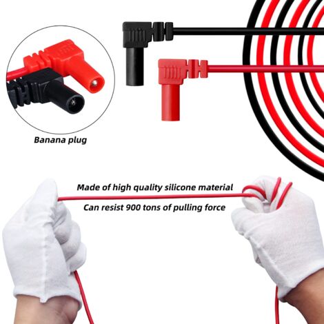 Flexible Multimeter Test Lead Kit, CAT III 1000V 10A, Volt Test Lead ...