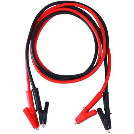 (2 Pcs) 15A 3.3ft Dual Ended Crocodile Alligator Clips Test Lead ...