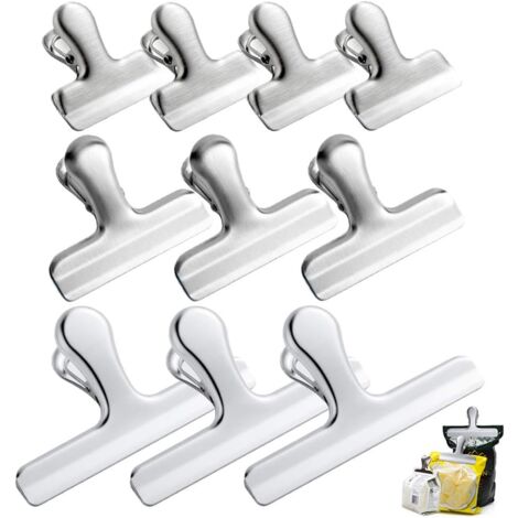 10 pièces Acier Inoxydable Sac à Puces Pinces, LAOA 3 tailles 12cm 7.6cm 4cm À toute épreuve ...