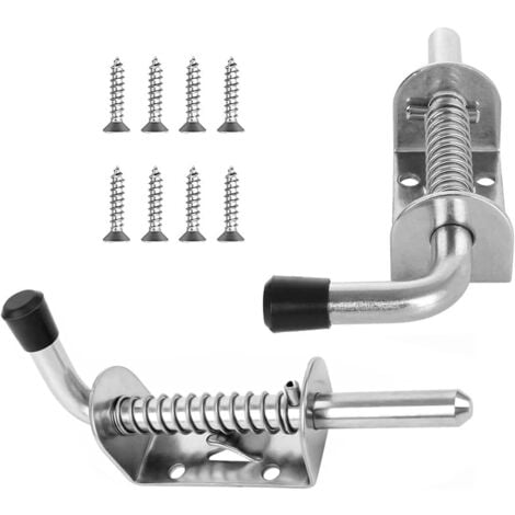2 Pièces Verrou à Ressort, Loquet Ressort 10 × 128 mm, Boulons à ...
